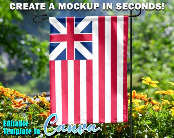 Canva Frame Garden Flag Mockup For Dye Sublimation| Add your own design ...