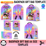 Backpack Gift Box Canva Template