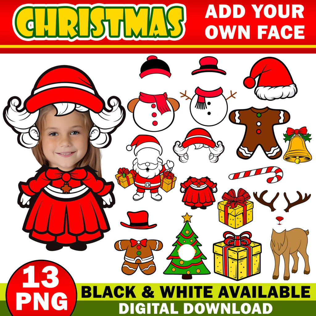 13x Christmas Add your Own Photo Picture PNG MEGA Bundle