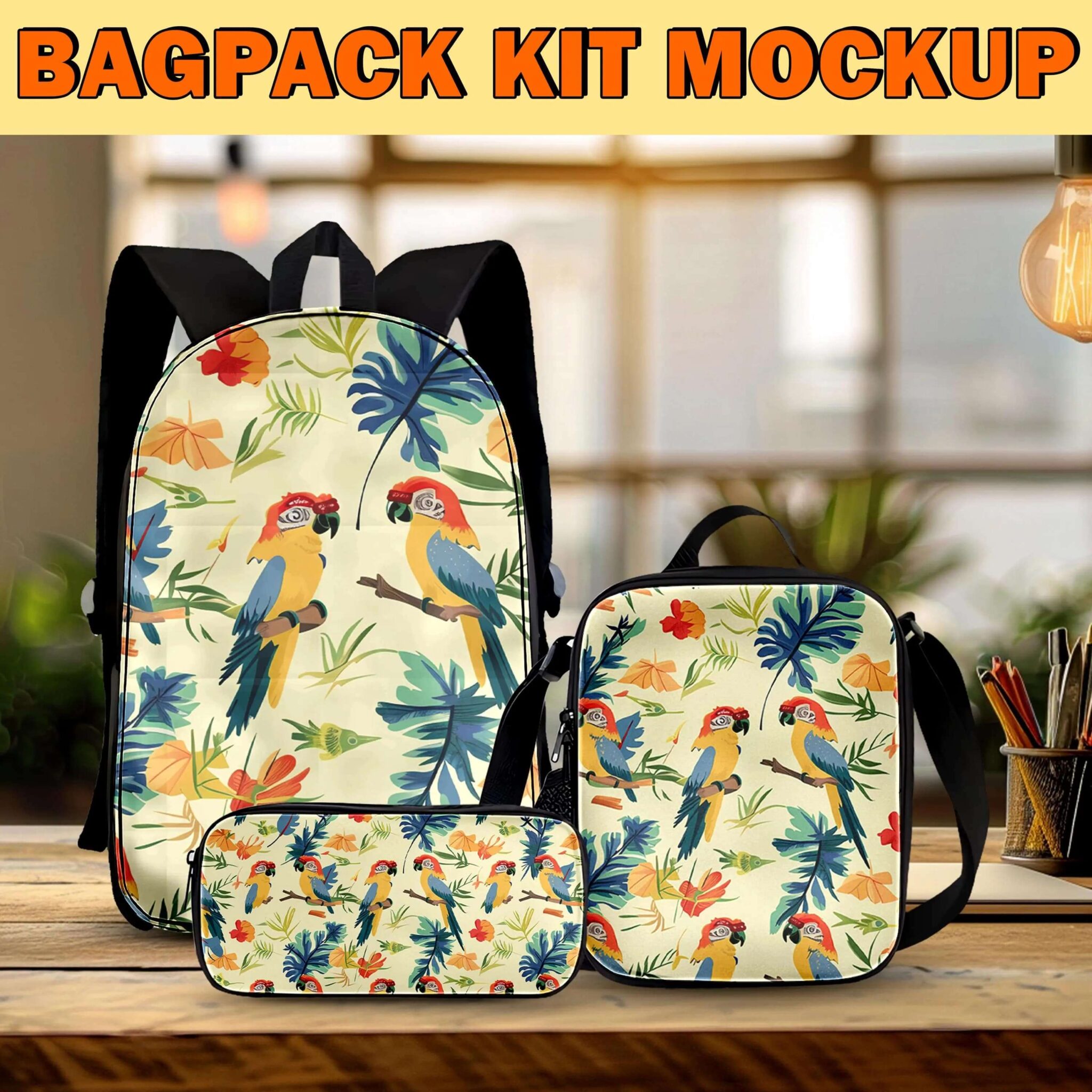 Canva Backpack Kit Mockup Scene