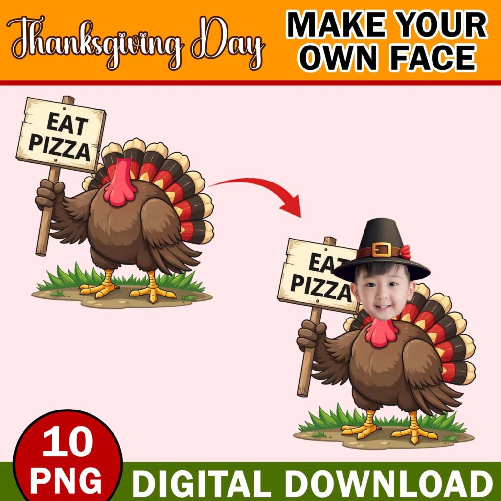 10x Thanksgiving Add Your Own Face
