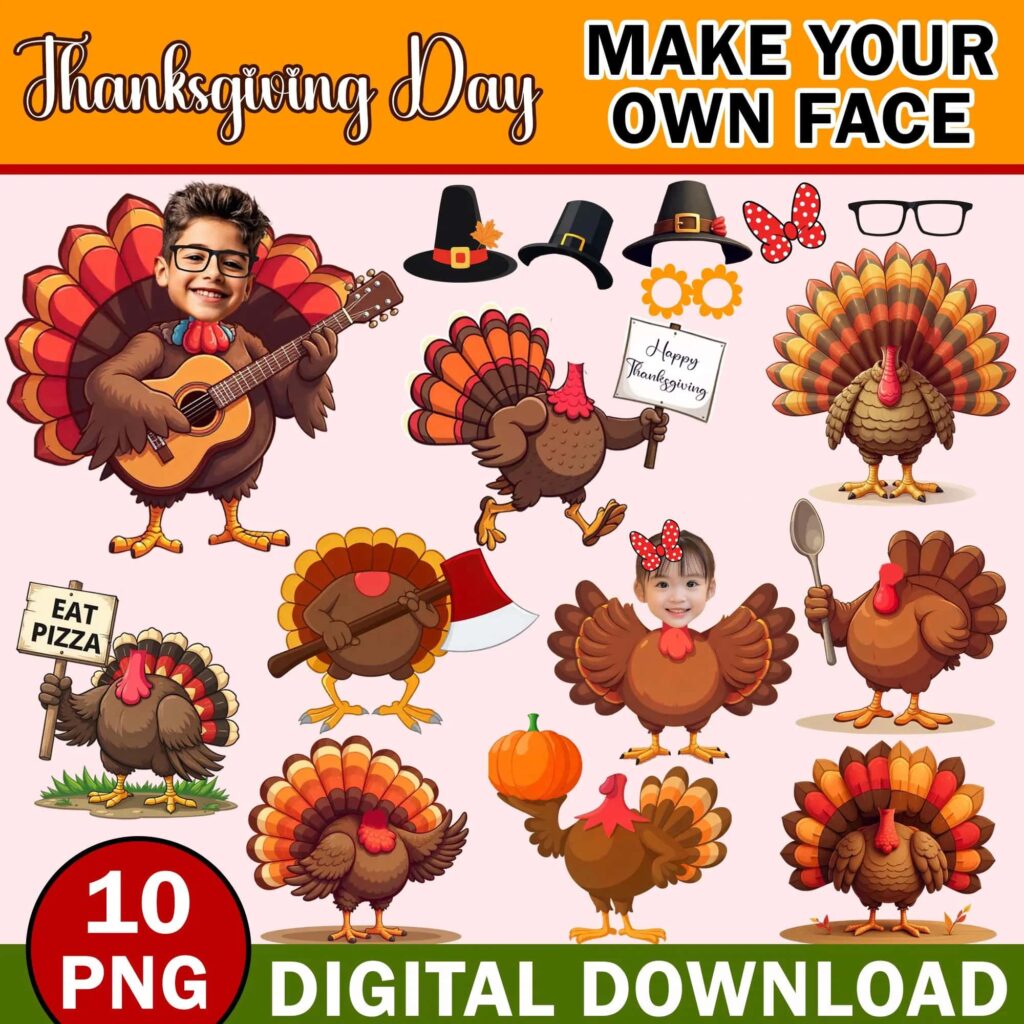 10x Thanksgiving Add Your Own Face