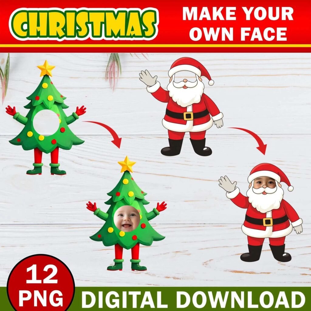 Christmas Add Your Own Photo Face Mega Bundle