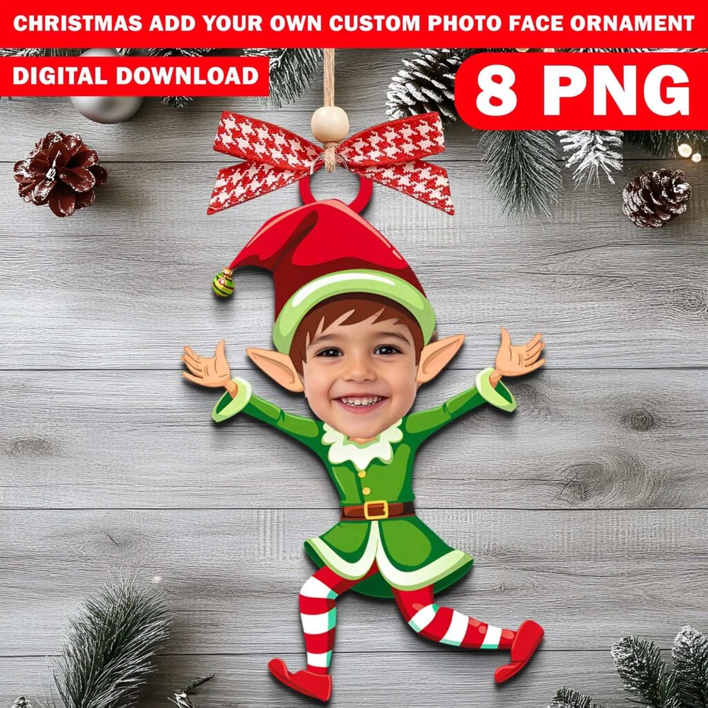 DIY Add Your Own Custom Photo Face Ornament