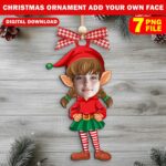 Christmas Add Your Own Custom Photo Face Ornament