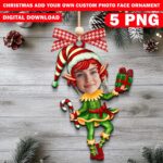 DIY Christmas Add Your Own Custom Photo Face Ornament